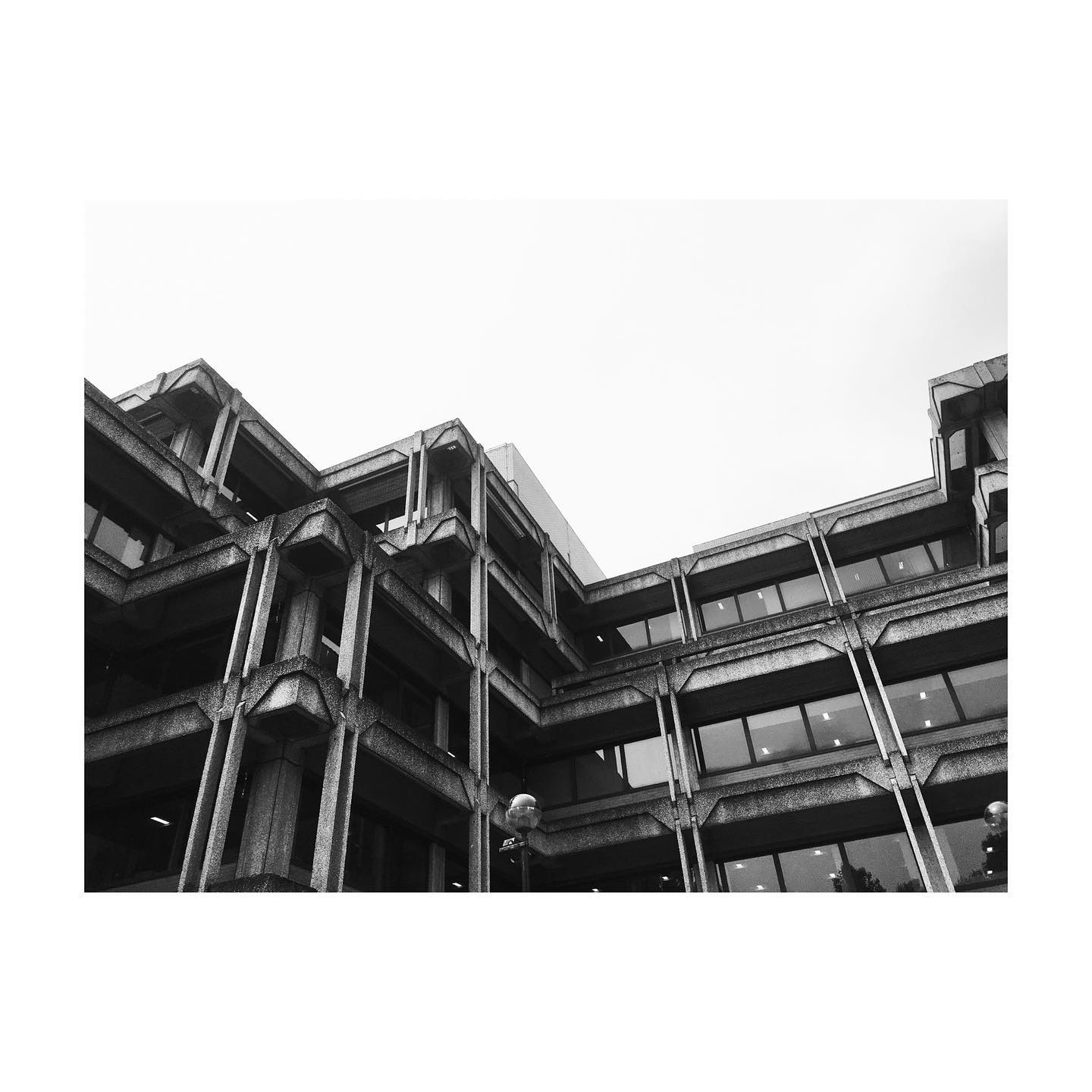 Brutalist Architecture Concrete Geometric Design