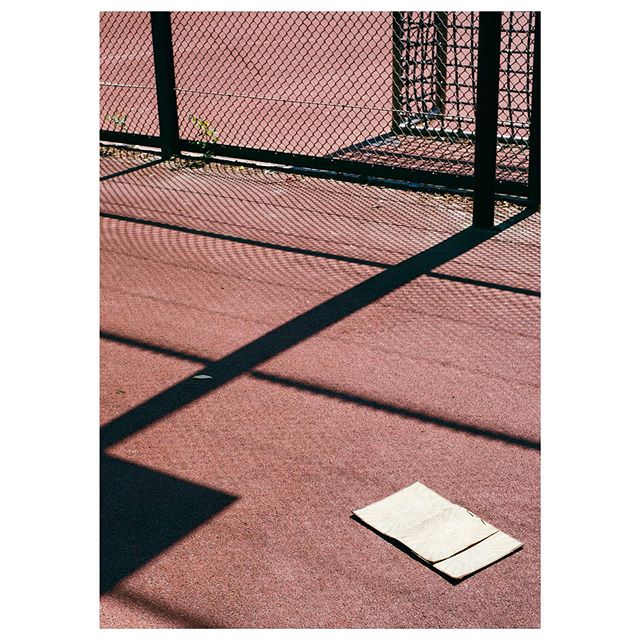 Tennis Court Paper Fence Shadows