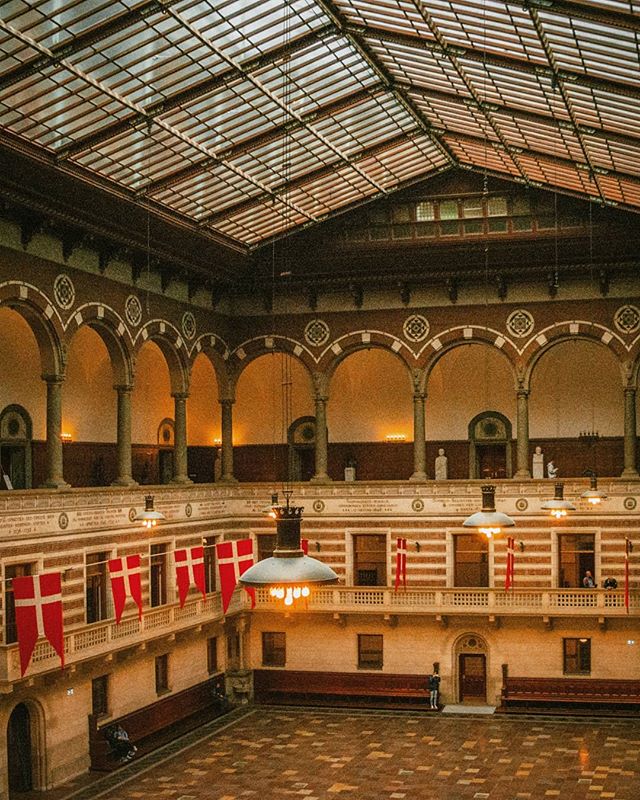 Historic Building Interior Architecture Flags