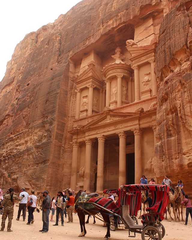 Petra Jordan The Treasury Tourist Destination