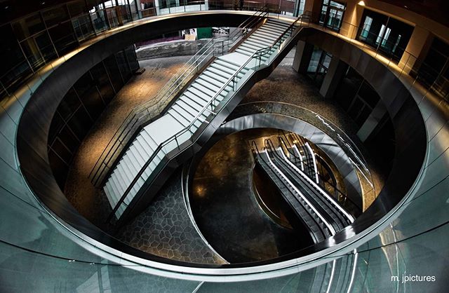 Modern Atrium Stairs Escalators Architectural Design