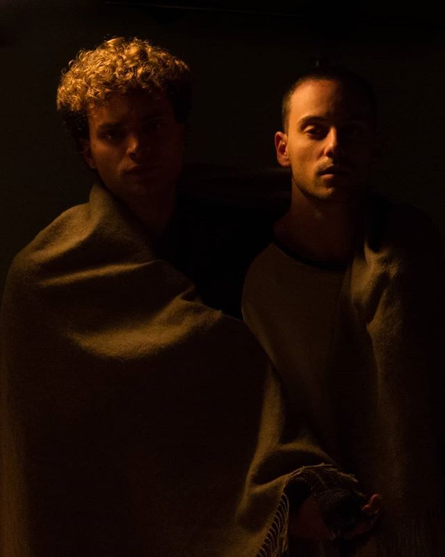 Two Men Portrait Intimate Moody Indoor Studio