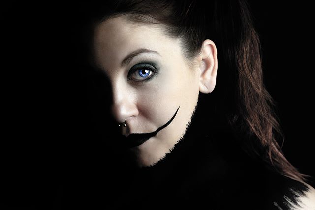 Woman Face Paint Dark Portrait