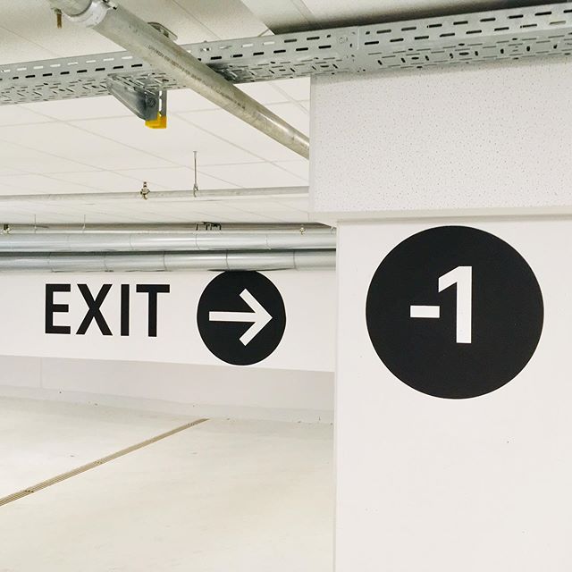 Parking Garage Exit Sign Level Marker