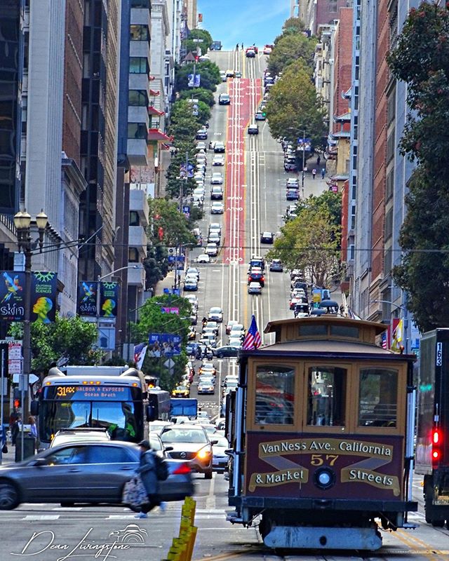 Van Ness Avenue San Francisco Cable Car Street Scene