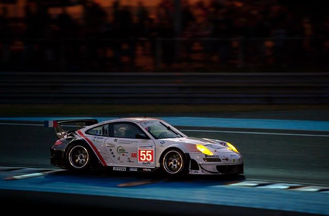 Porsche Race Car Number 55 Night Racing