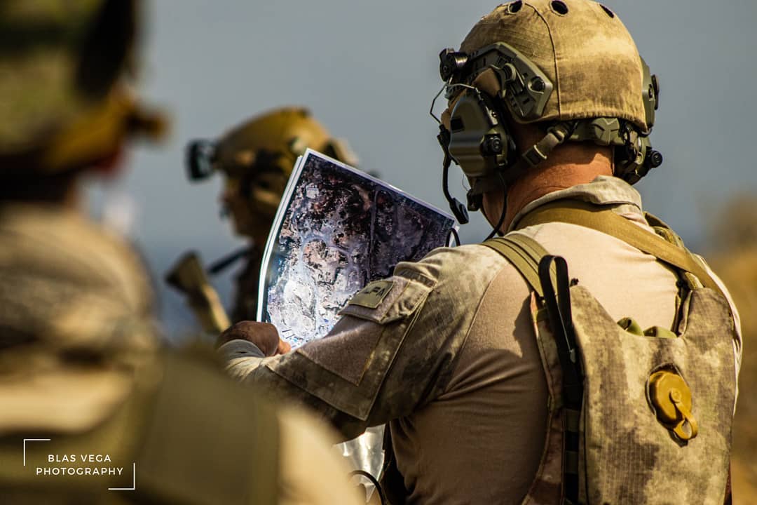 Soldiers Tactical Gear Map Reading Training